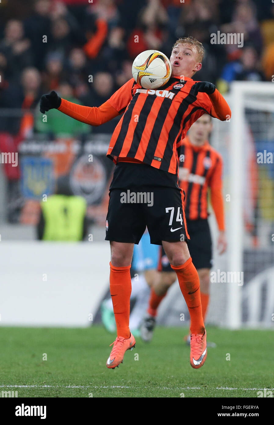 Viktor Kovalenko of Donetsk controls the ball during the UEFA Europa ...