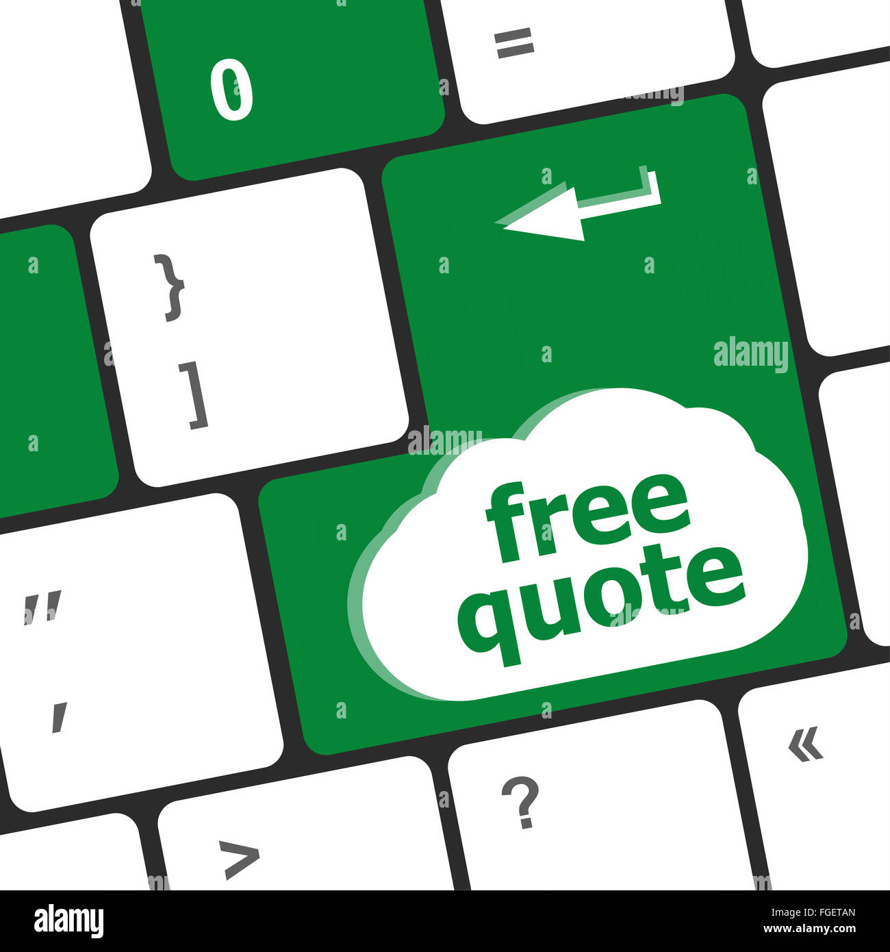 Keyboard free quote button hi-res stock photography and images - Alamy