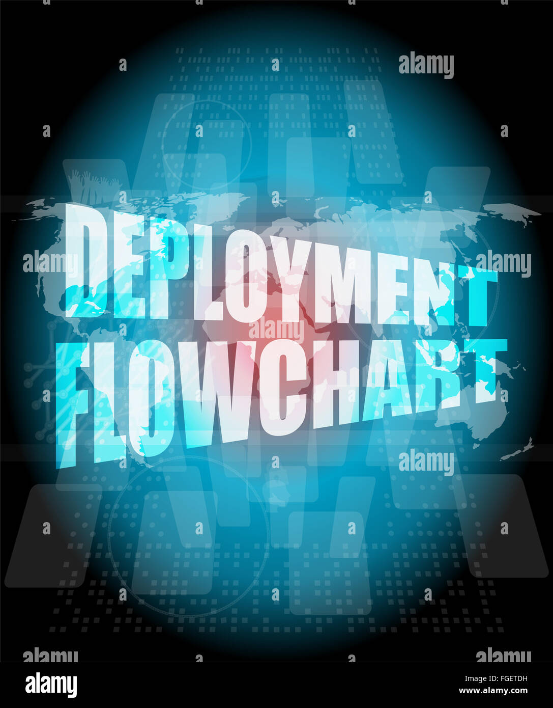 deployment flowchart on business digital touch screen Stock Photo - Alamy