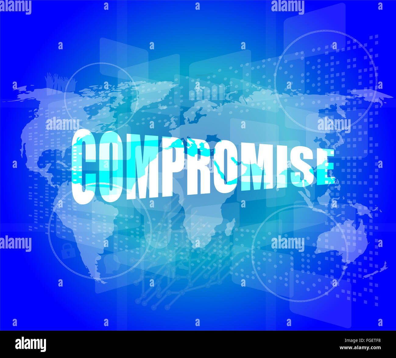 business concept: word compromise on digital touch screen Stock Photo ...