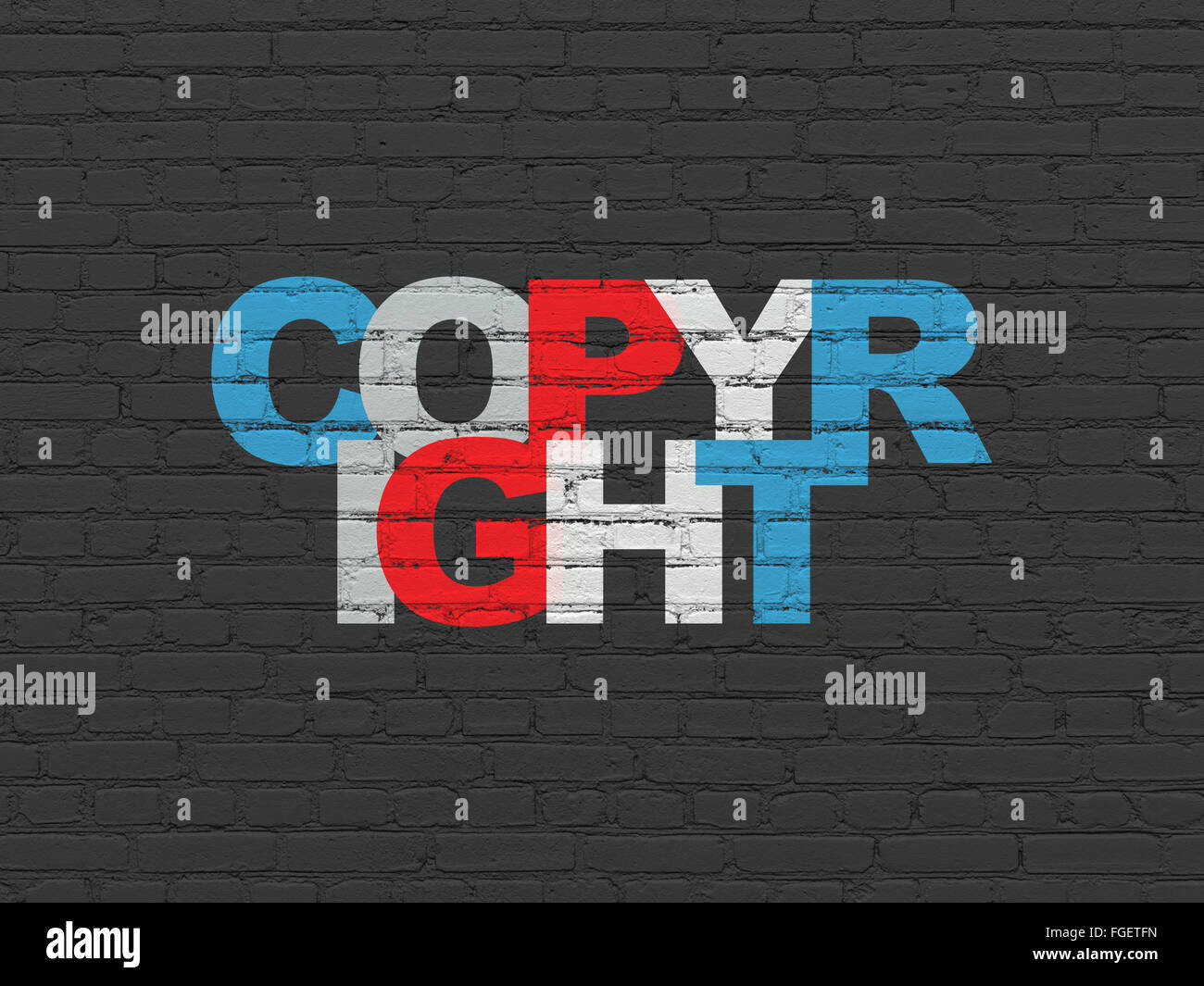Law concept: Copyright on wall background Stock Photo - Alamy