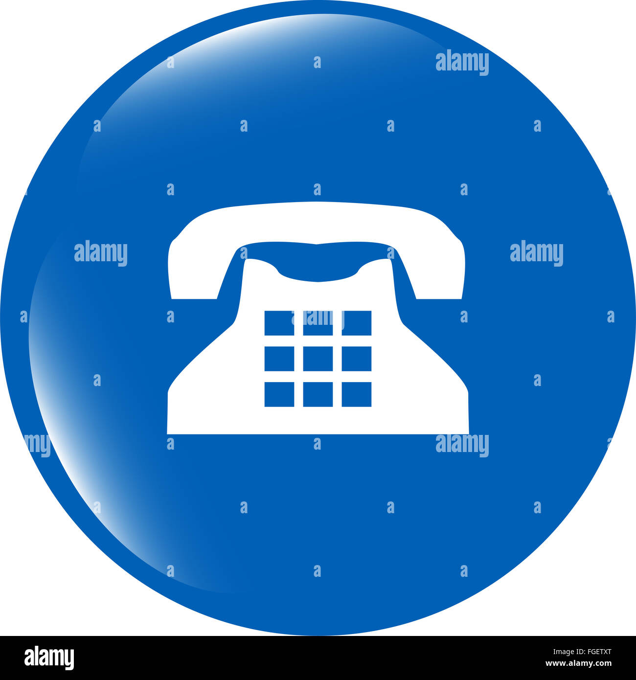 illustration of a rotary phone, web button icon Stock Photo - Alamy