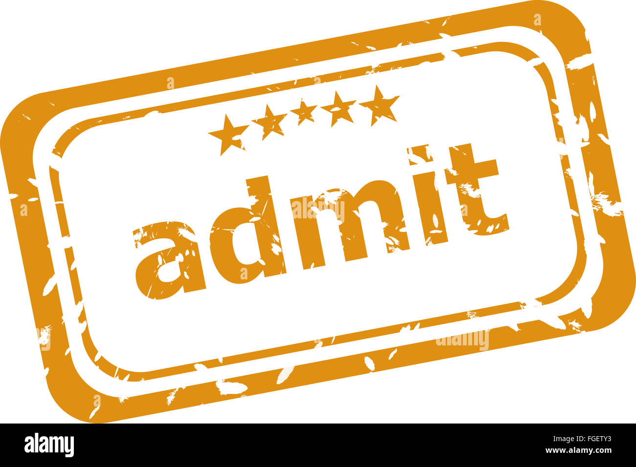 rubber stamp with admit word isolated on white Stock Photo - Alamy