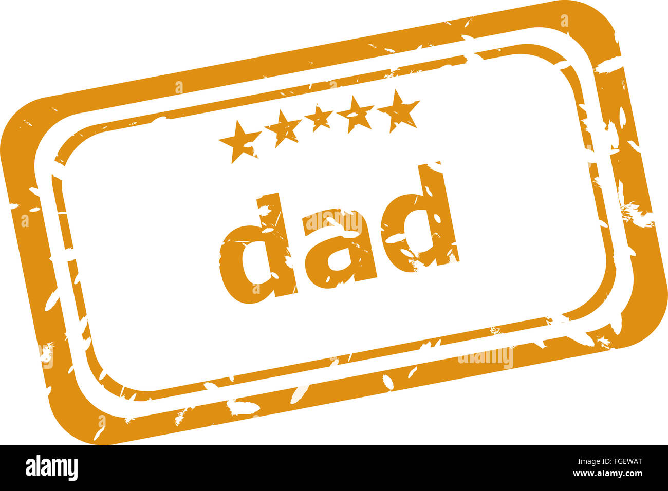 dad word on rubber stamp over a white background Stock Photo - Alamy