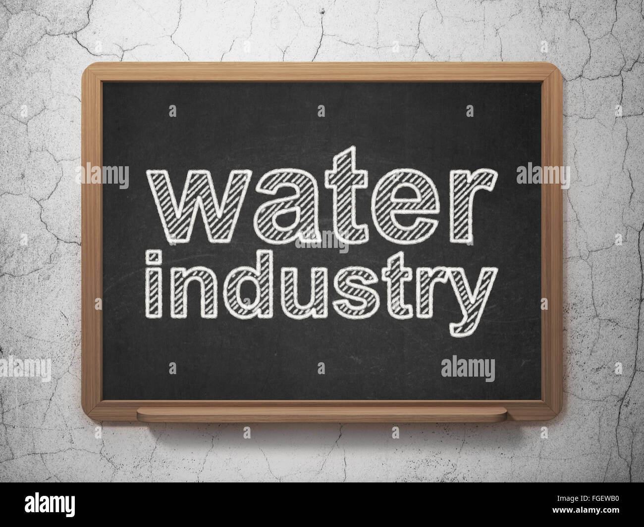 Manufacuring concept: Water Industry on chalkboard background Stock ...