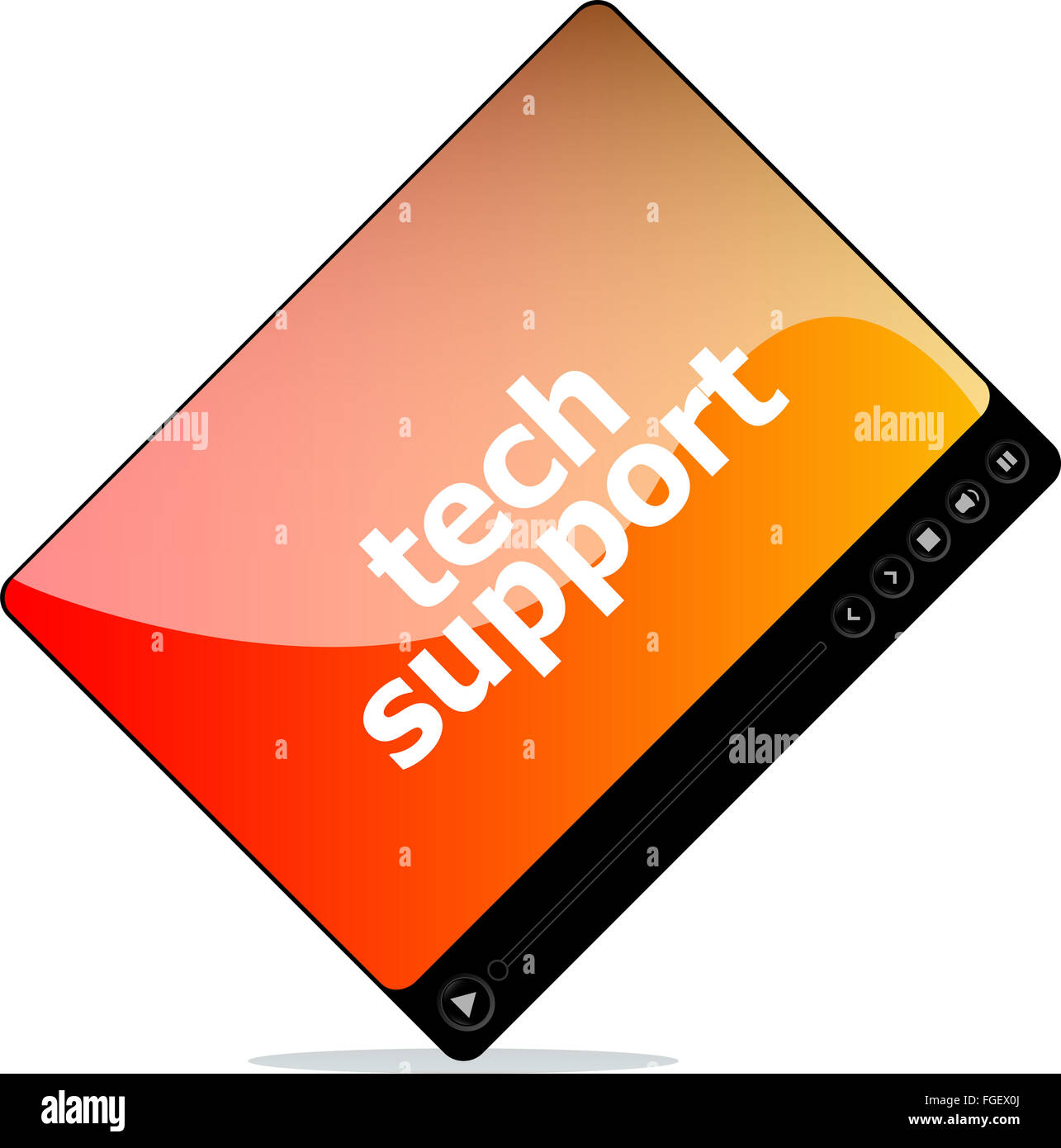 Video movie media player with tech support on it Stock Photo - Alamy
