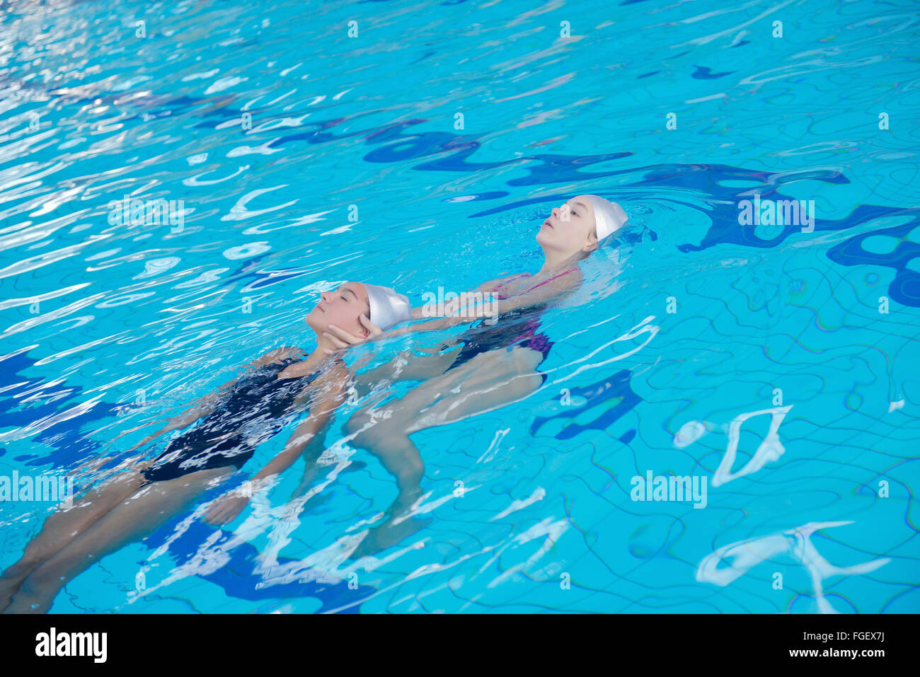 help and rescue on swimming pool Stock Photo - Alamy