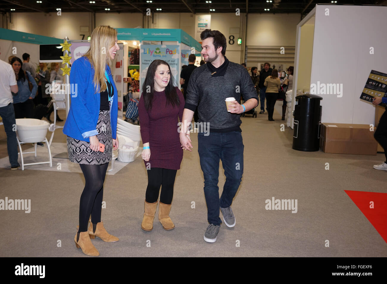 London, UK. 19th February, 2016. Dani Harmer and her partner Simon ...