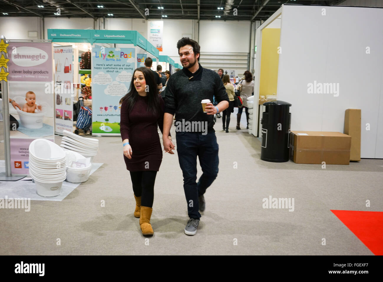 London, UK. 19th February, 2016. Dani Harmer and her partner Simon ...