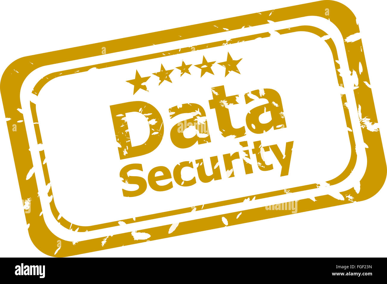 data security on rubber stamp over a white background Stock Photo - Alamy