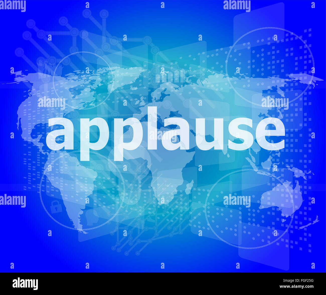 applause word poster concept. Financial support message design Stock ...