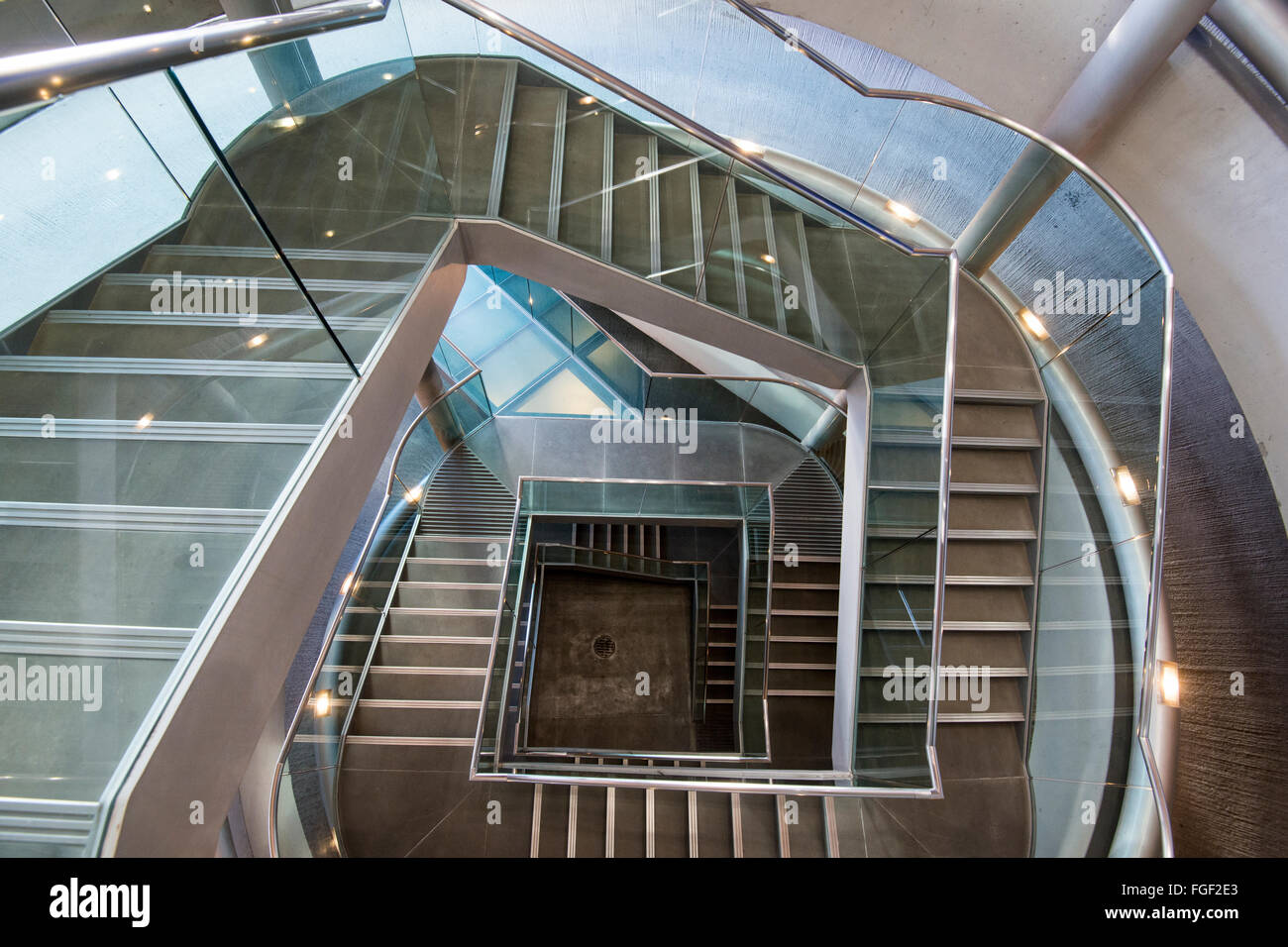 Staircase in the car park at Tower Place, London England UK Stock Photo ...