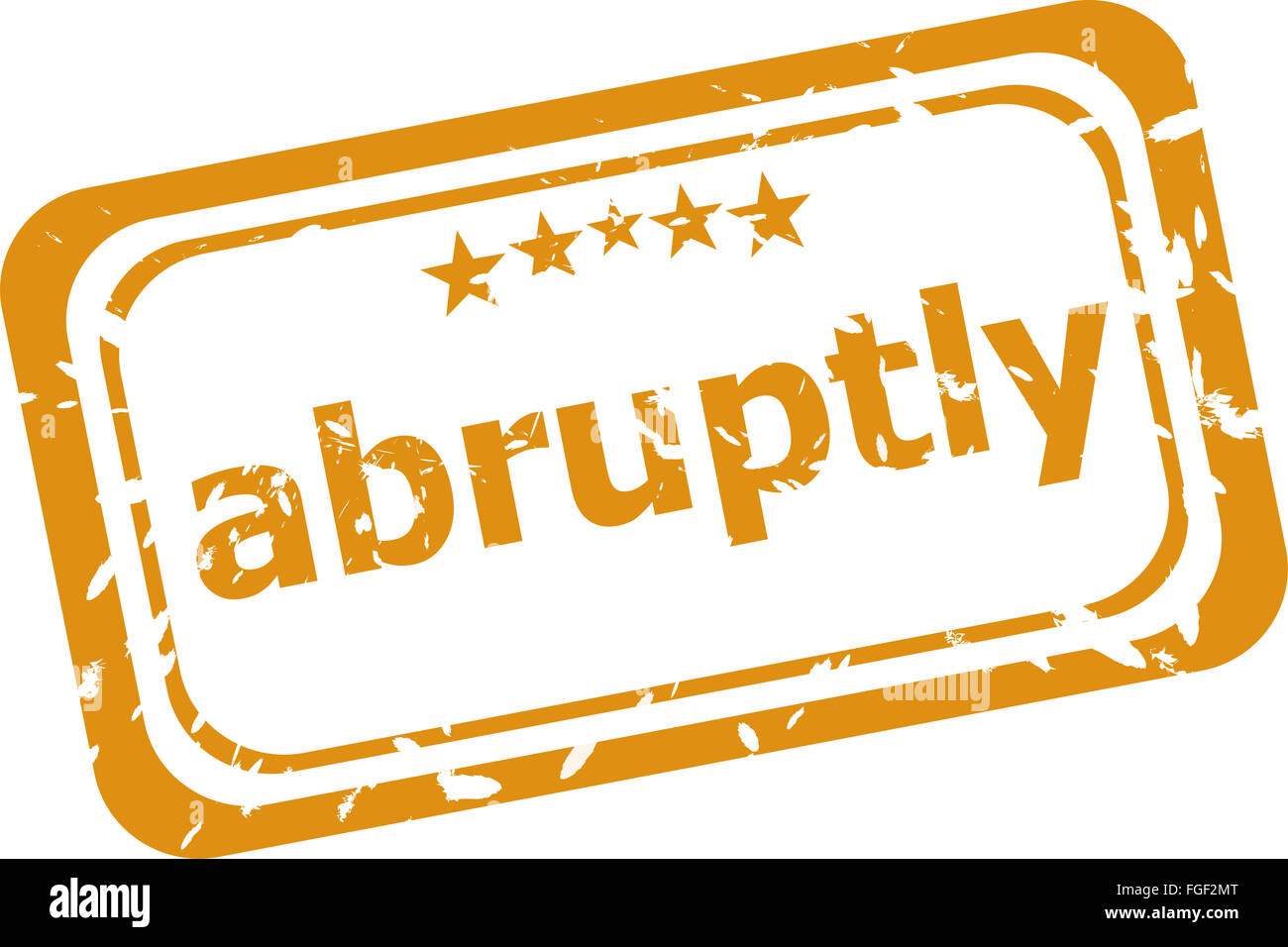 rubber stamp with abruptly word isolated on white Stock Photo - Alamy