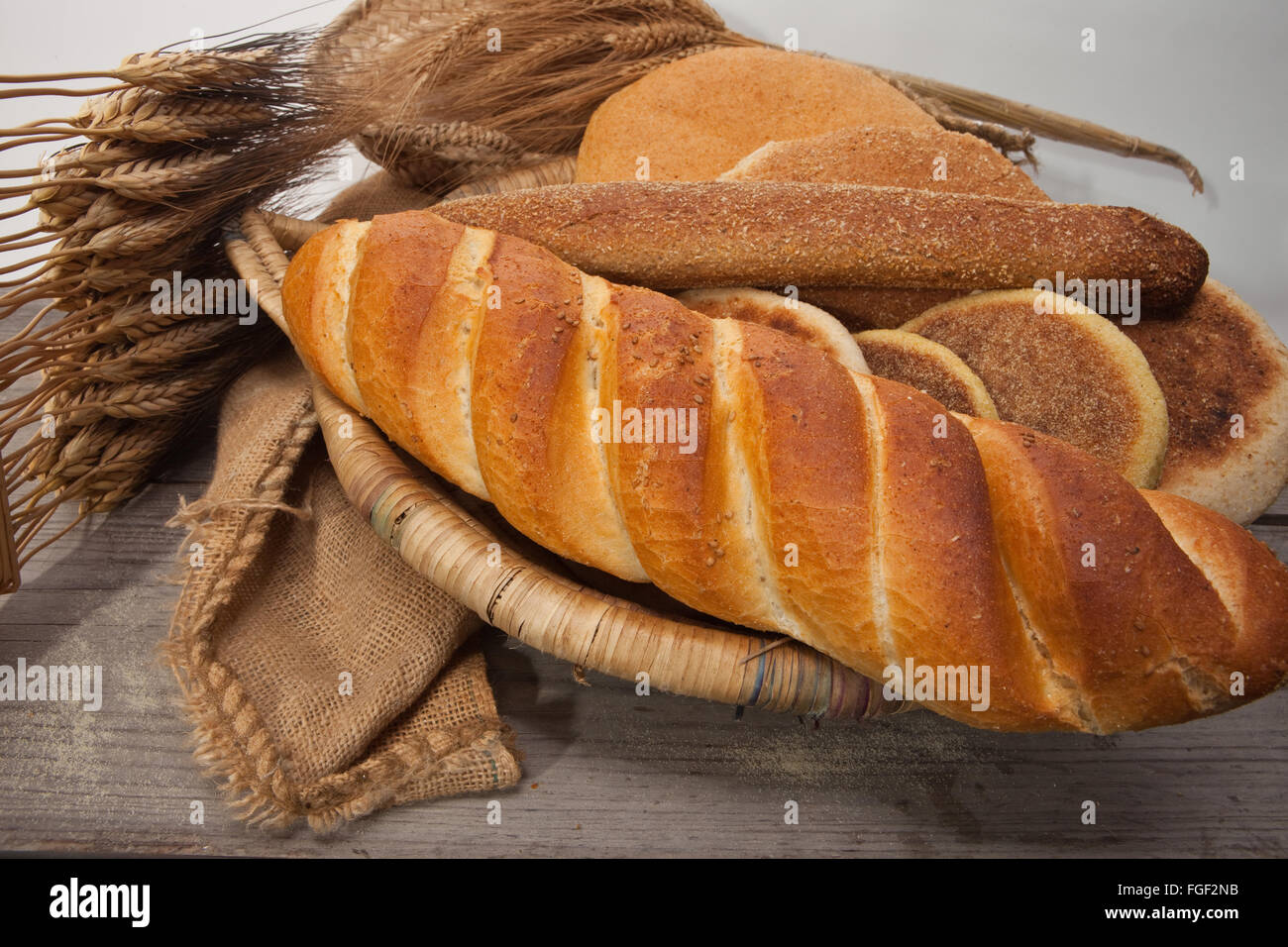Varied bread basket Stock Photo - Alamy