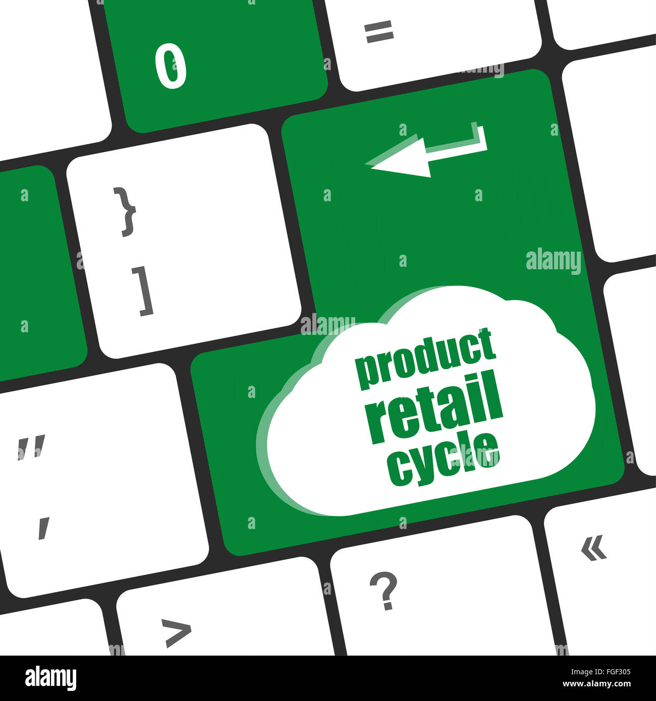 product retail cycle key in place of enter key Stock Photo - Alamy