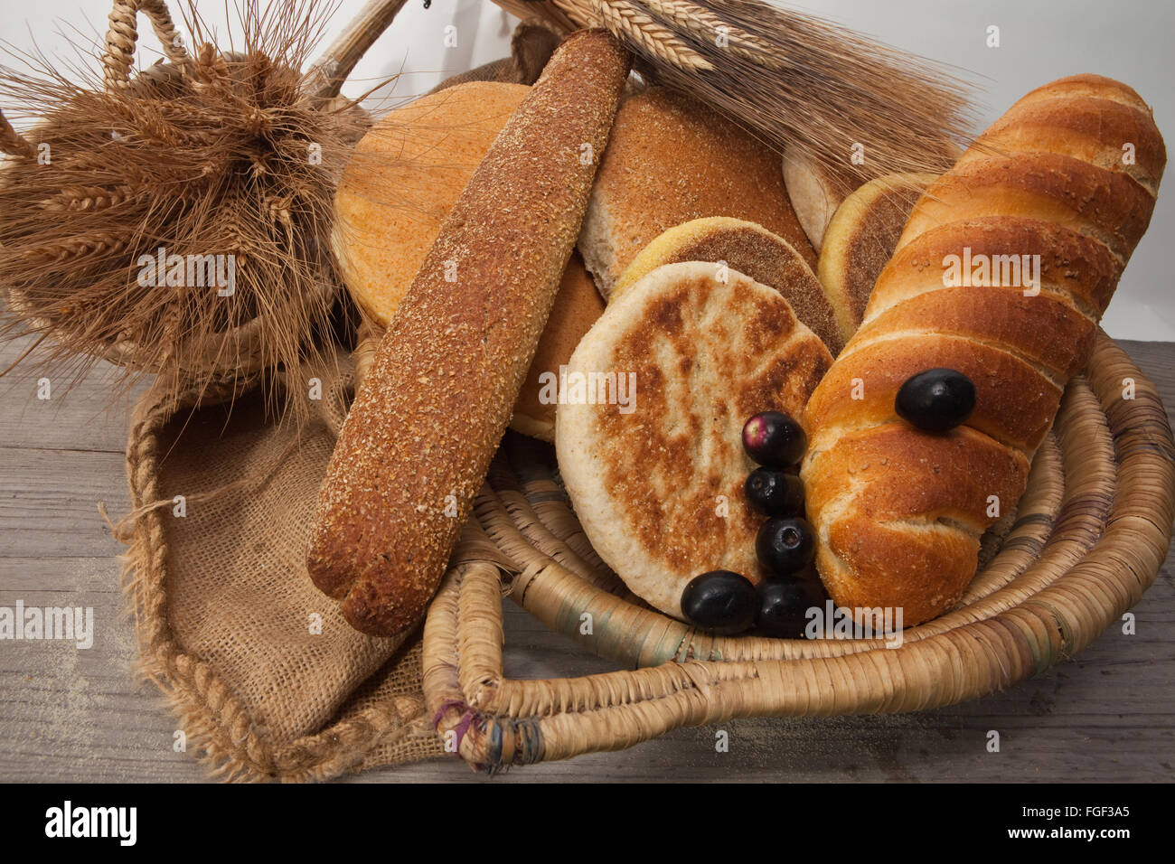 Varied bread basket Stock Photo - Alamy