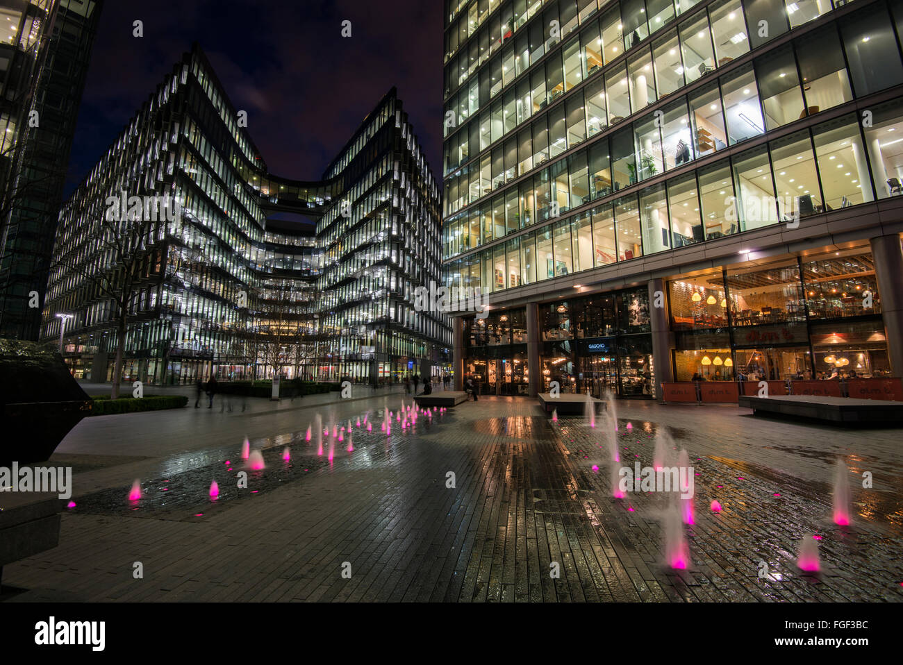 Night at More London Place, London England UK Stock Photo - Alamy