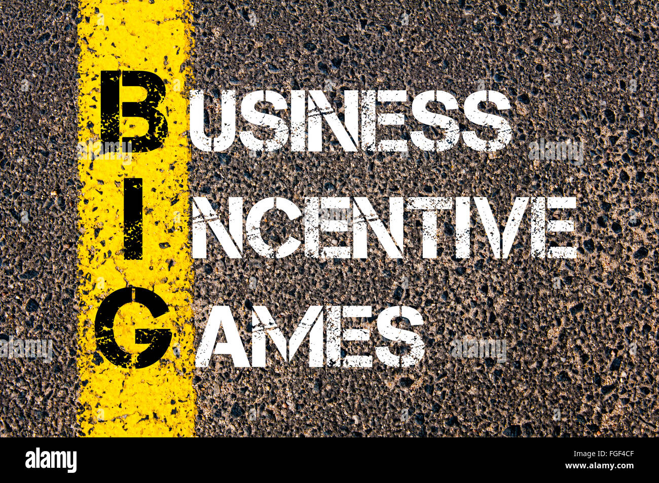 Concept image of Business Acronym BIG Business Incentive Games written ...