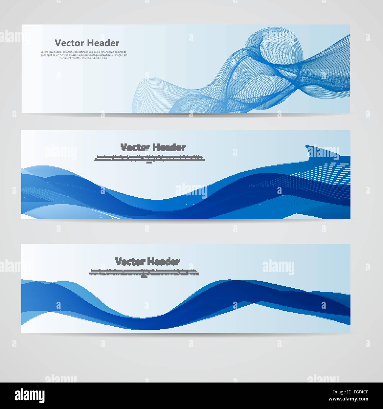 Abstract Colored Wave Header Background. Vector Illustration Stock ...