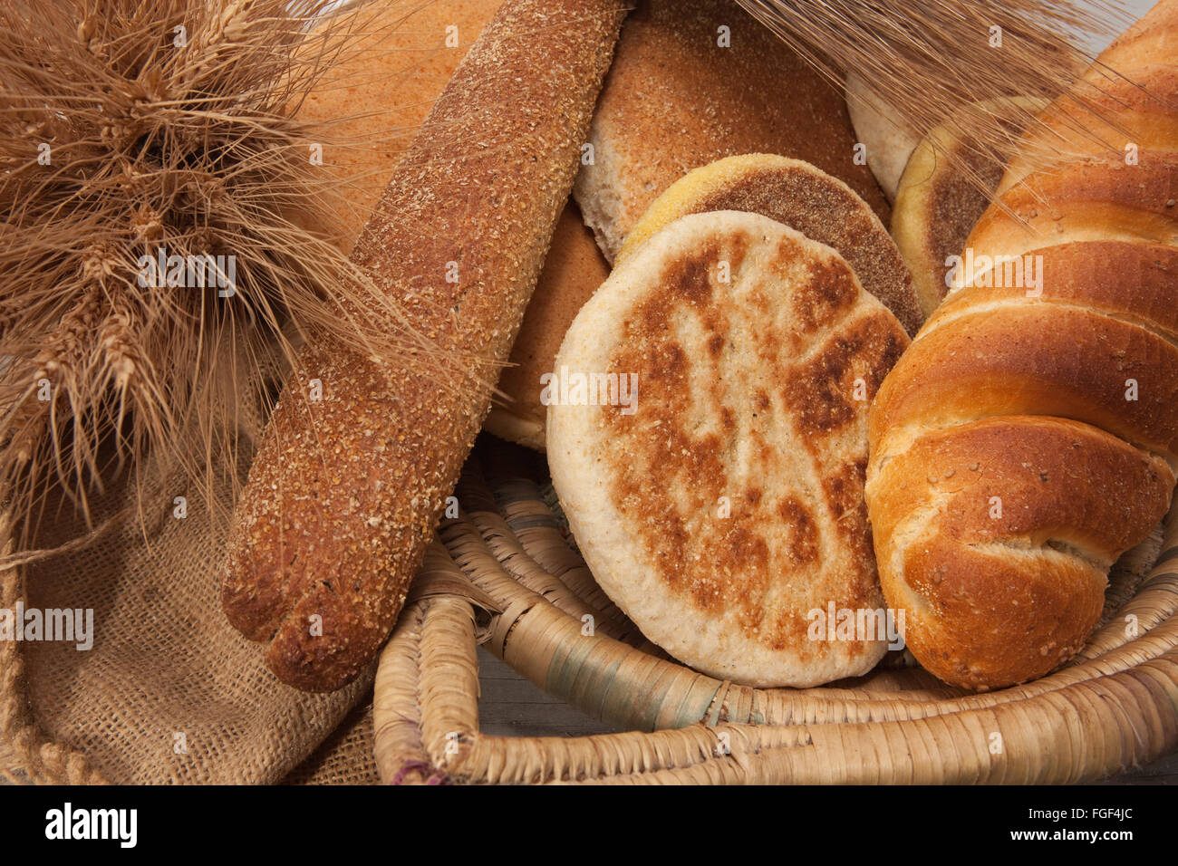 Varied bread basket Stock Photo - Alamy