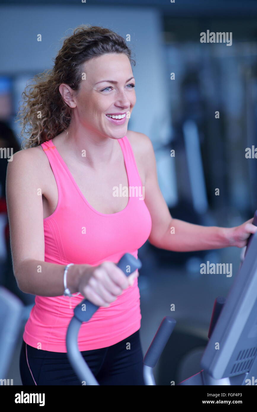 woman exercising on treadmill in gym Stock Photo - Alamy