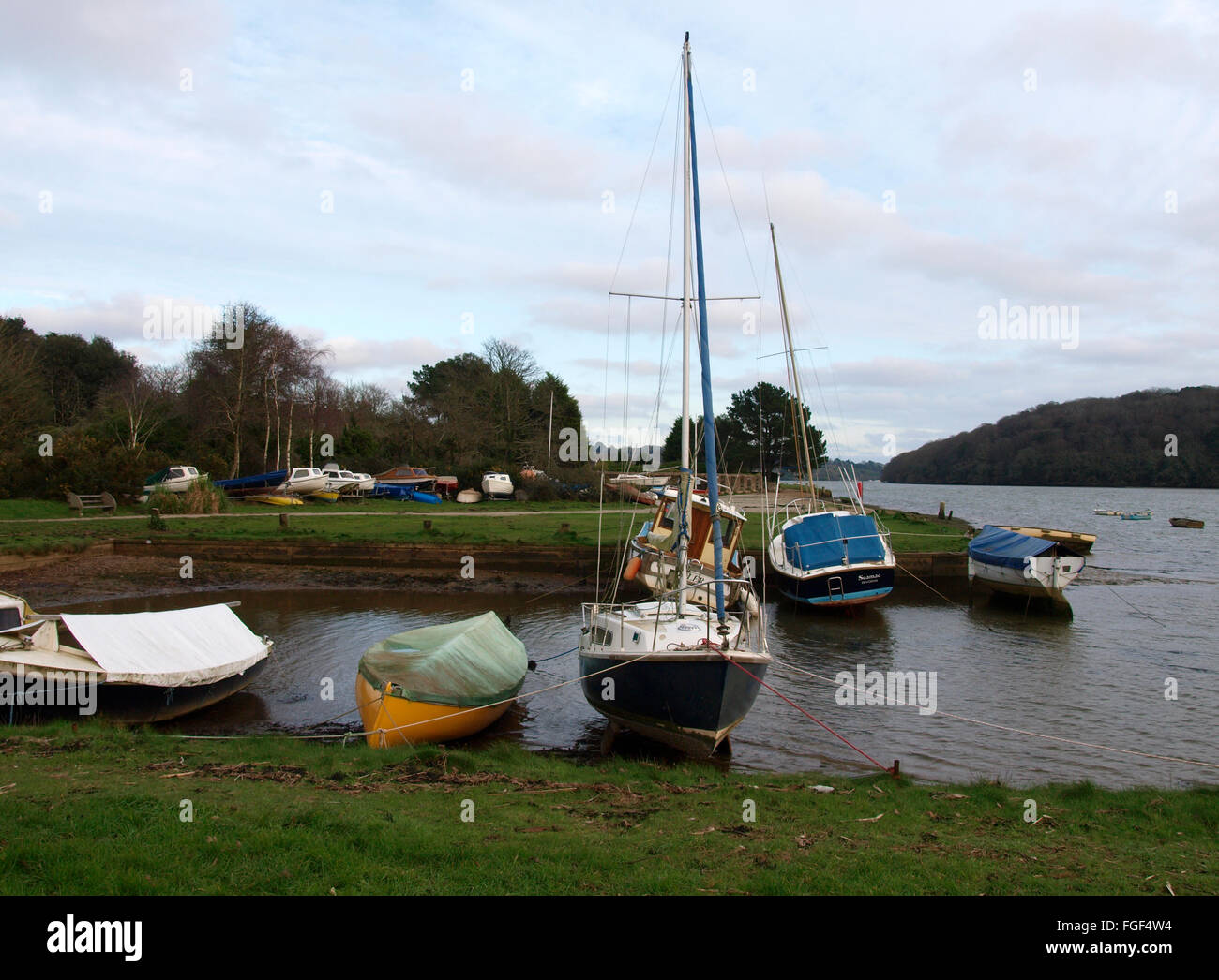 Devoran Quay, near Falmouth, Cornwall, UK Stock Photo - Alamy