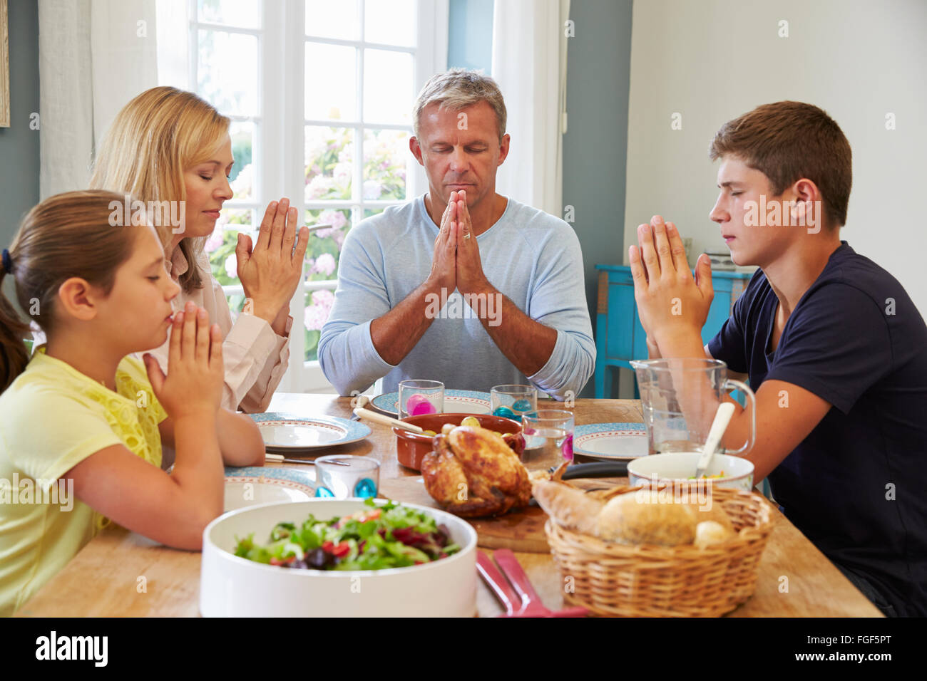 Prayer before dinner hi-res stock photography and images - Alamy
