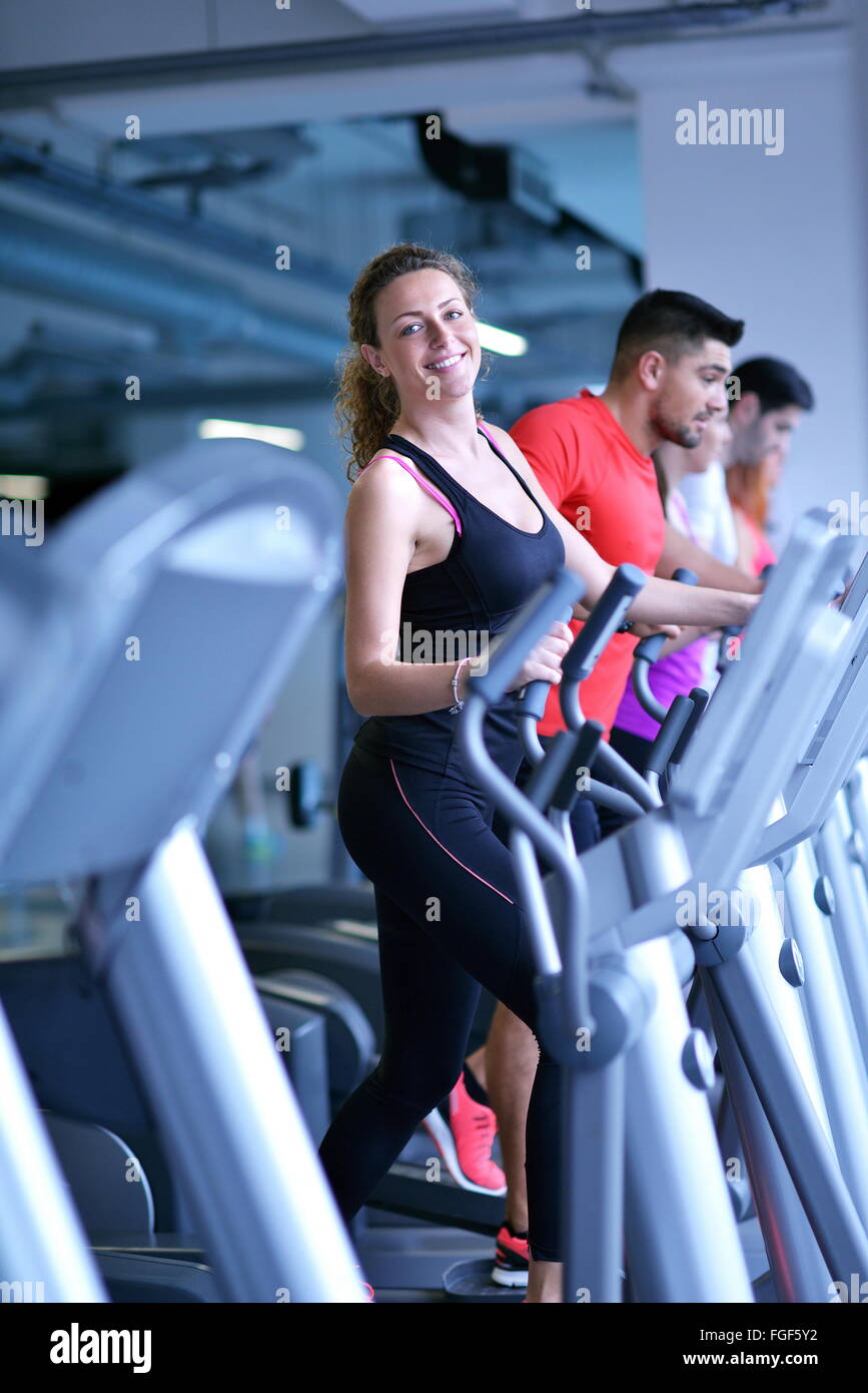 woman exercising on treadmill in gym Stock Photo - Alamy