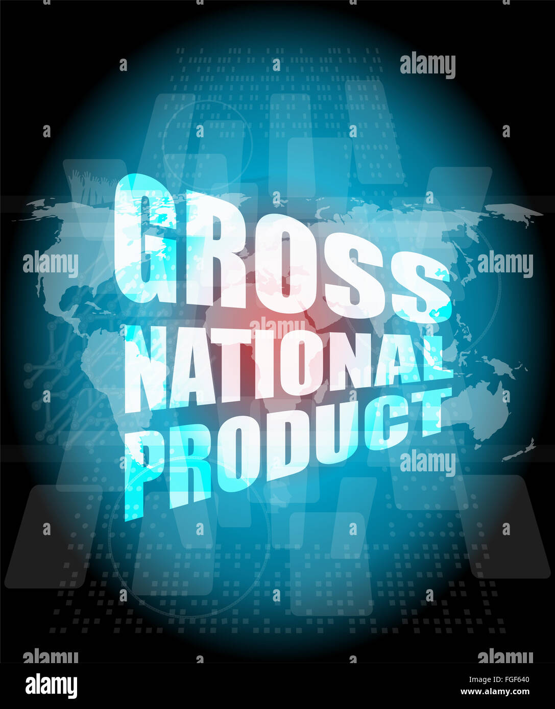 gross national product word on digital touch screen Stock Photo - Alamy