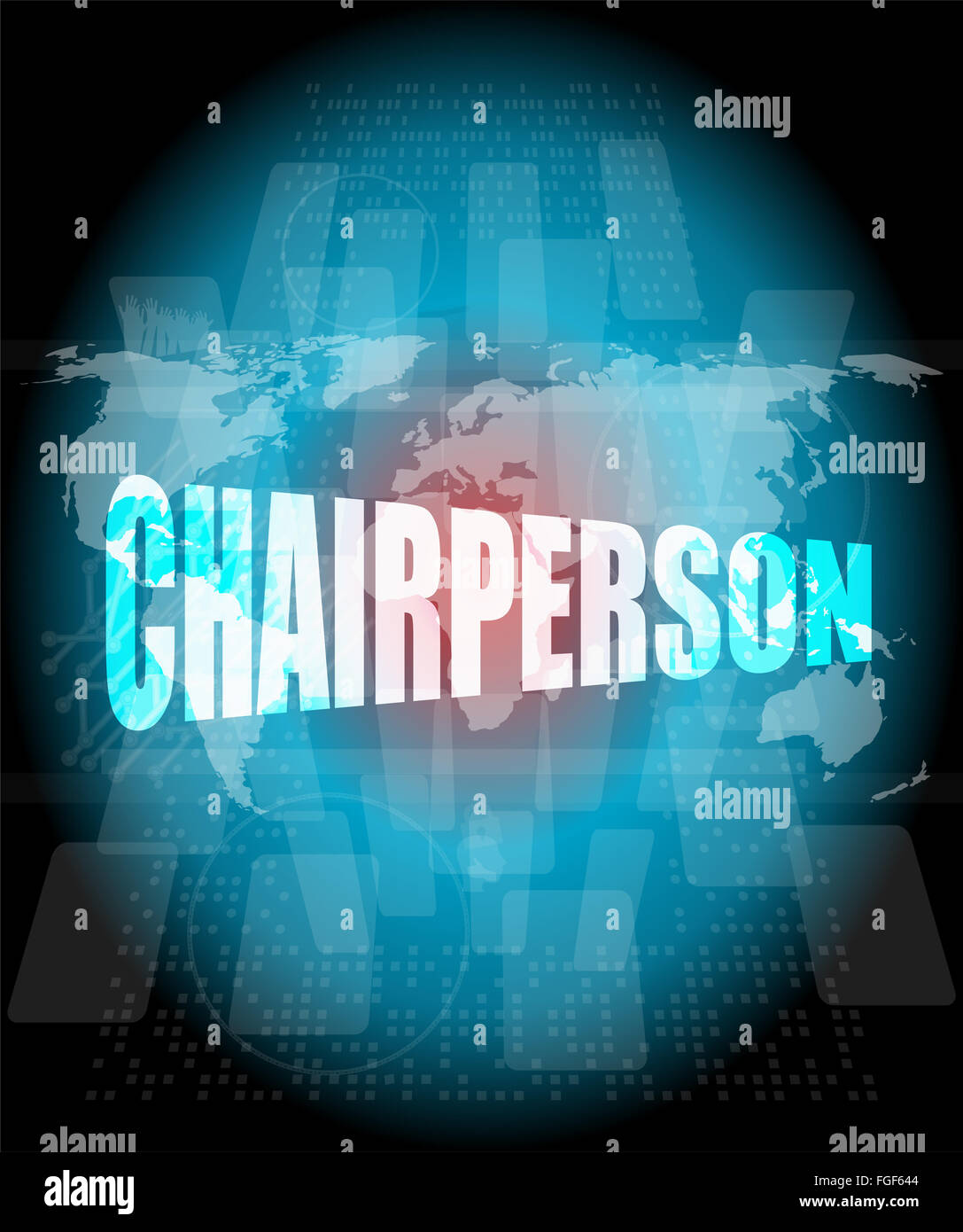 business concept: word chairperson on digital touch screen Stock Photo ...
