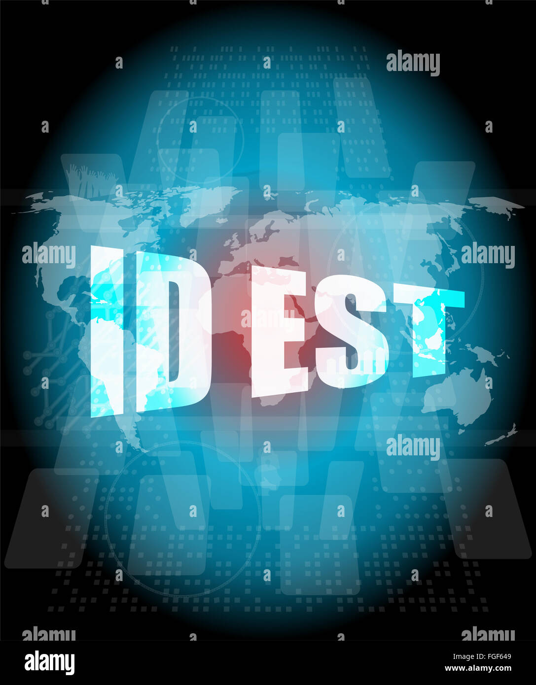 id est on digital touch screen, business concept Stock Photo - Alamy