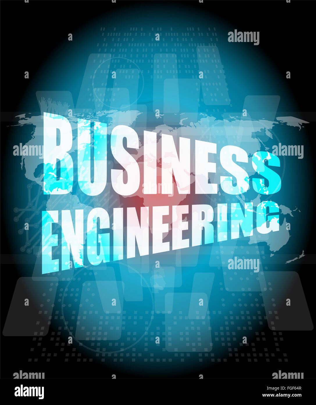 words business engineering on digital screen, business concept Stock ...