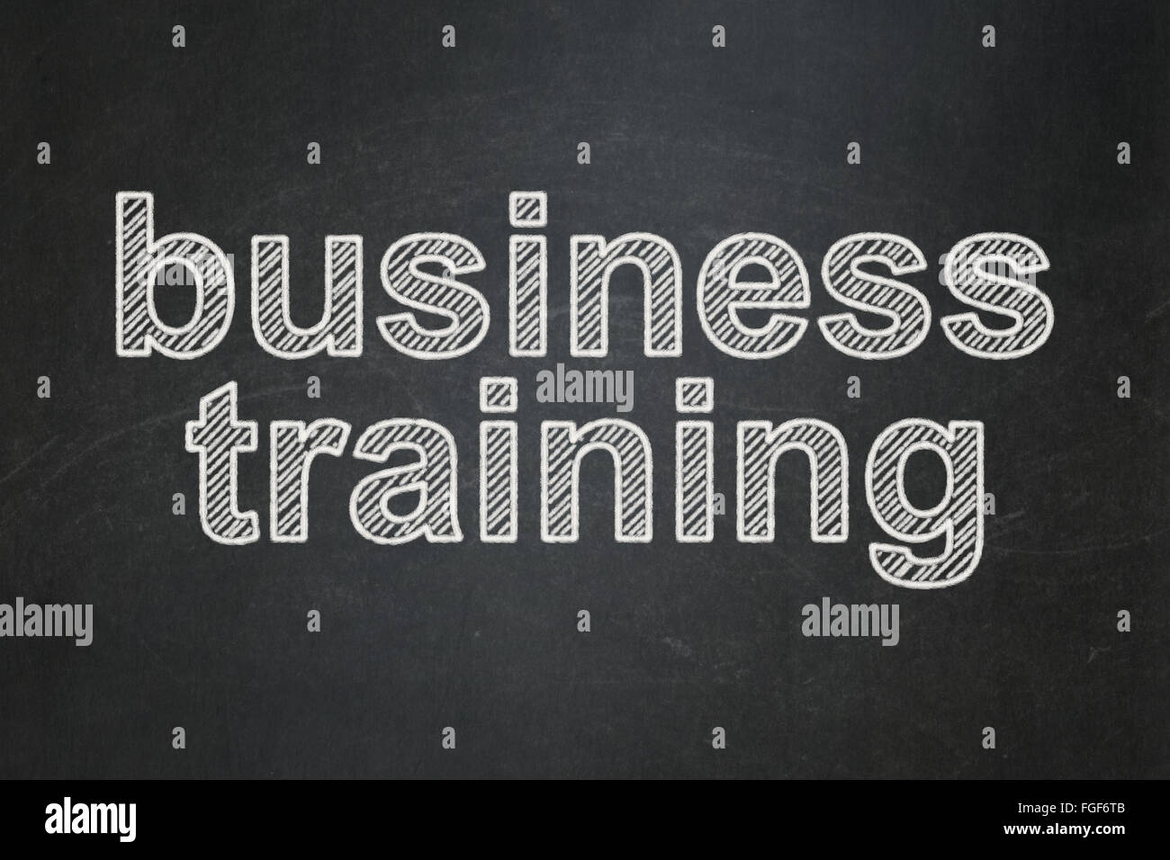 Education concept: Business Training on chalkboard background Stock ...