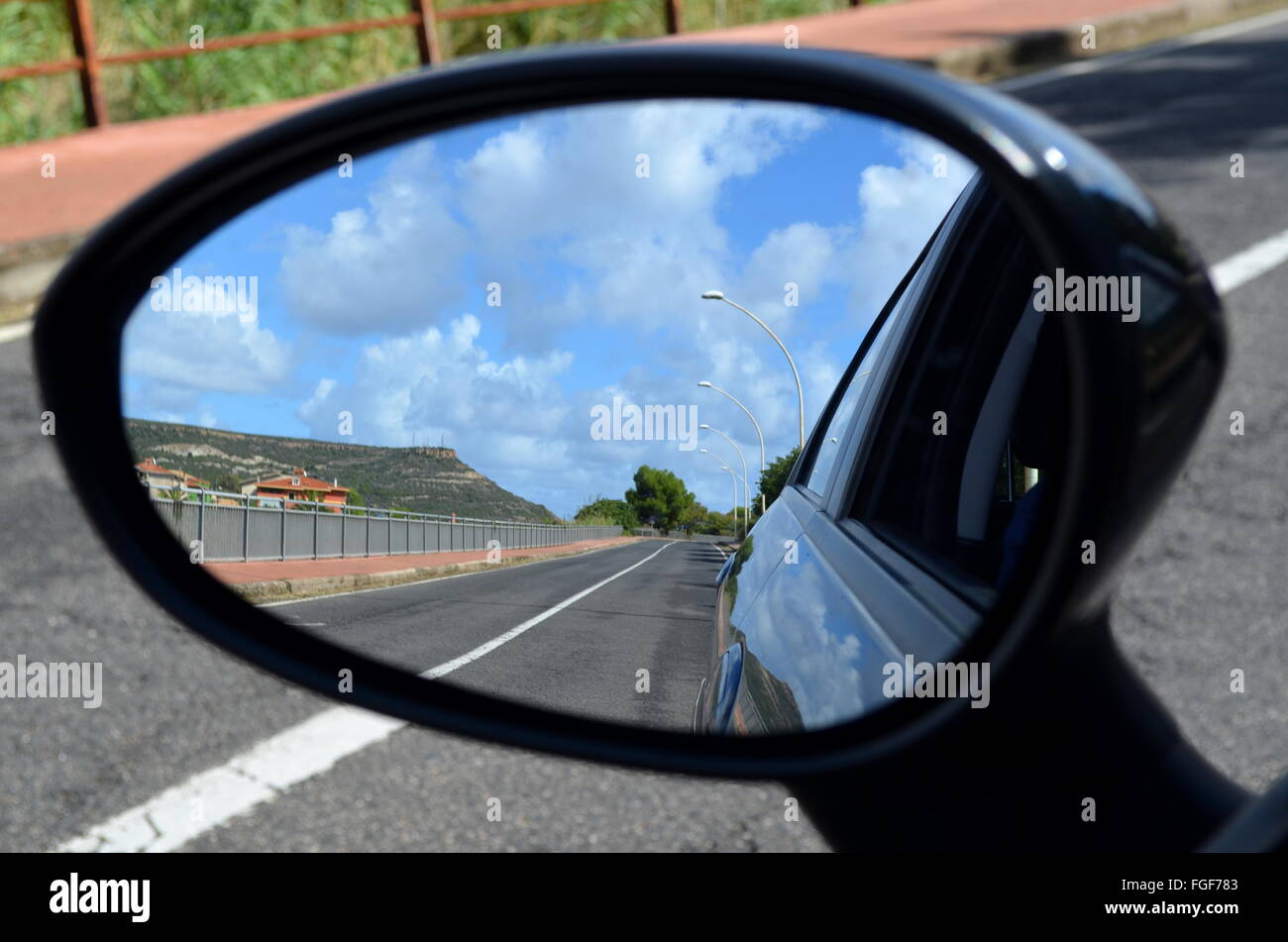 Looking In Rearview Mirror