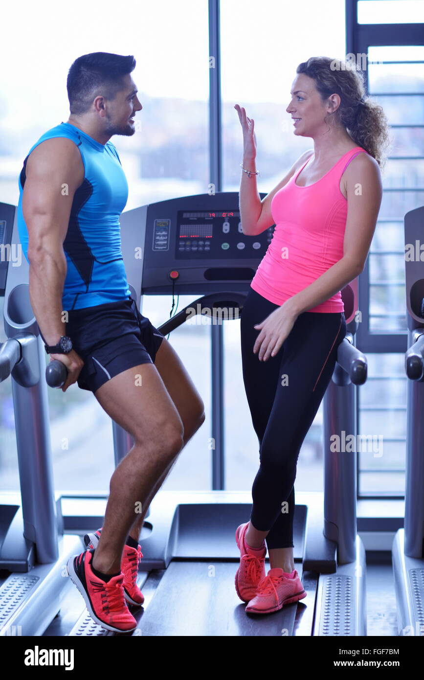 couple at the gym Stock Photo - Alamy