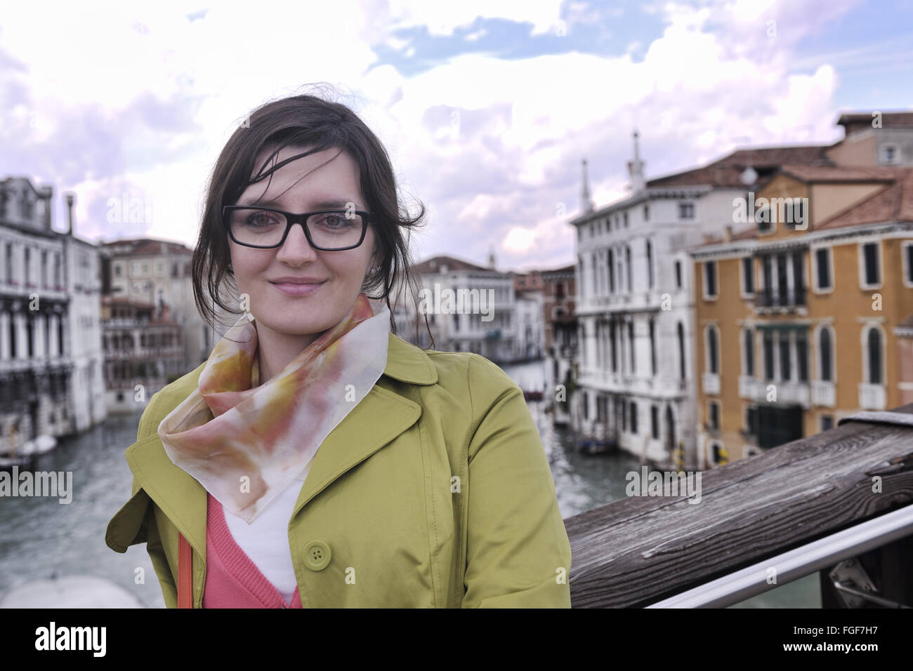 Beautiful woman in Venice Stock Photo - Alamy
