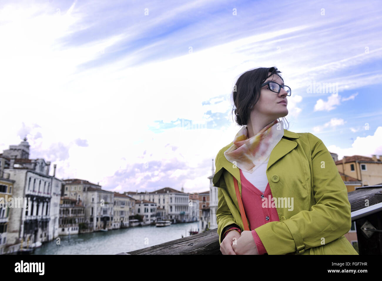 Beautiful woman in Venice Stock Photo - Alamy
