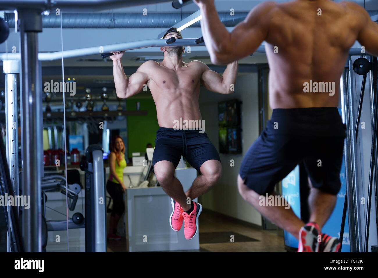 handsome man exercising at the gym Stock Photo - Alamy
