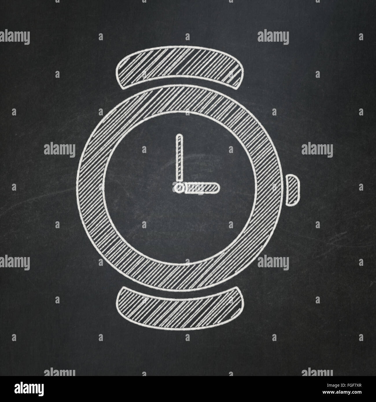 Timeline concept: Watch on chalkboard background Stock Photo - Alamy