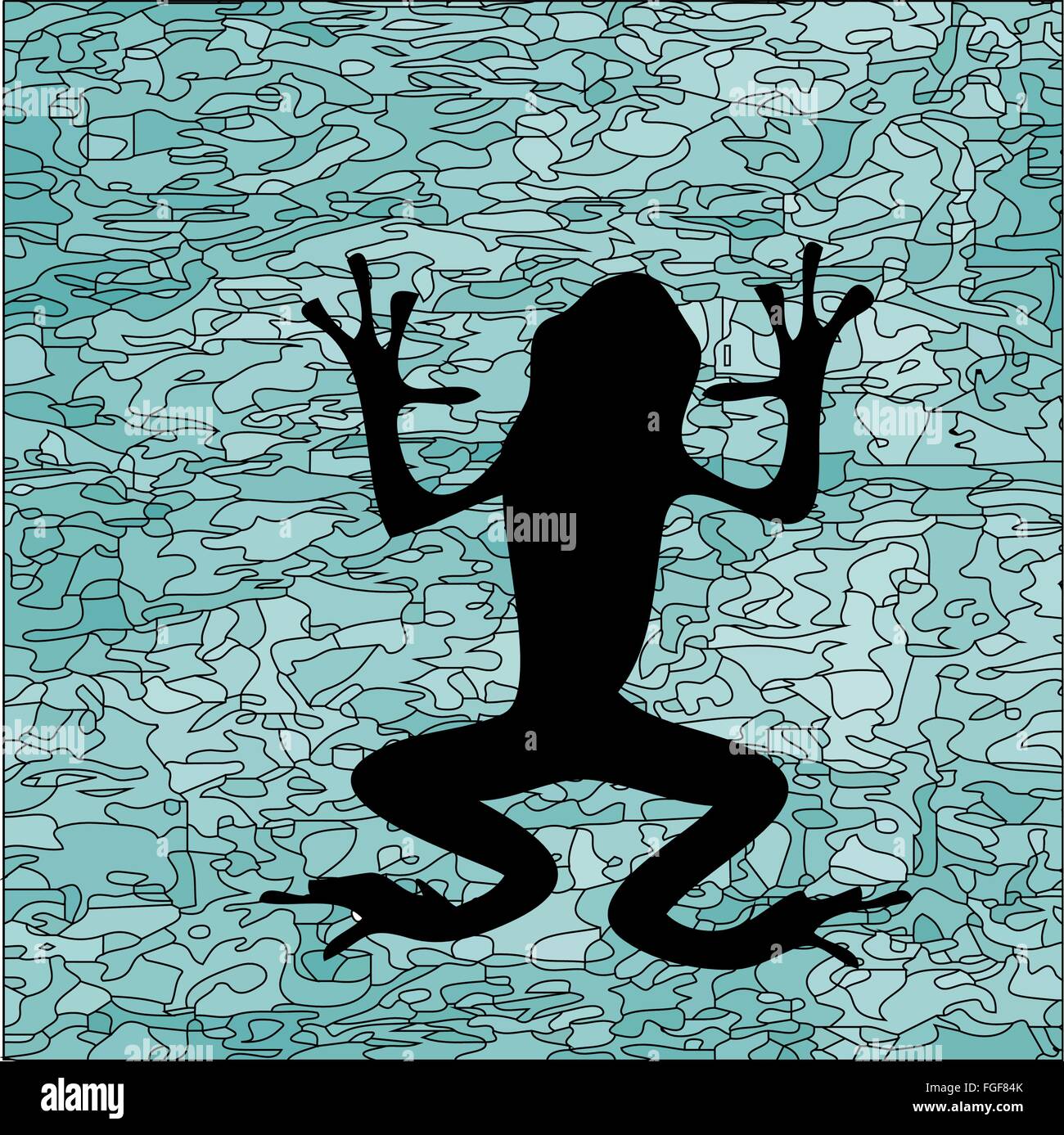 Abstract background with shadow of frog on green field Stock Vector ...