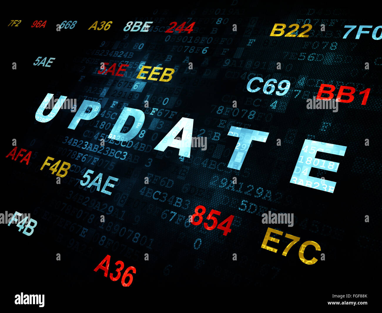 Web development concept: Update on Digital background Stock Photo - Alamy