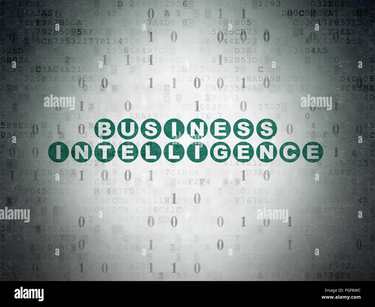 Finance concept: Business Intelligence on Digital Paper background ...