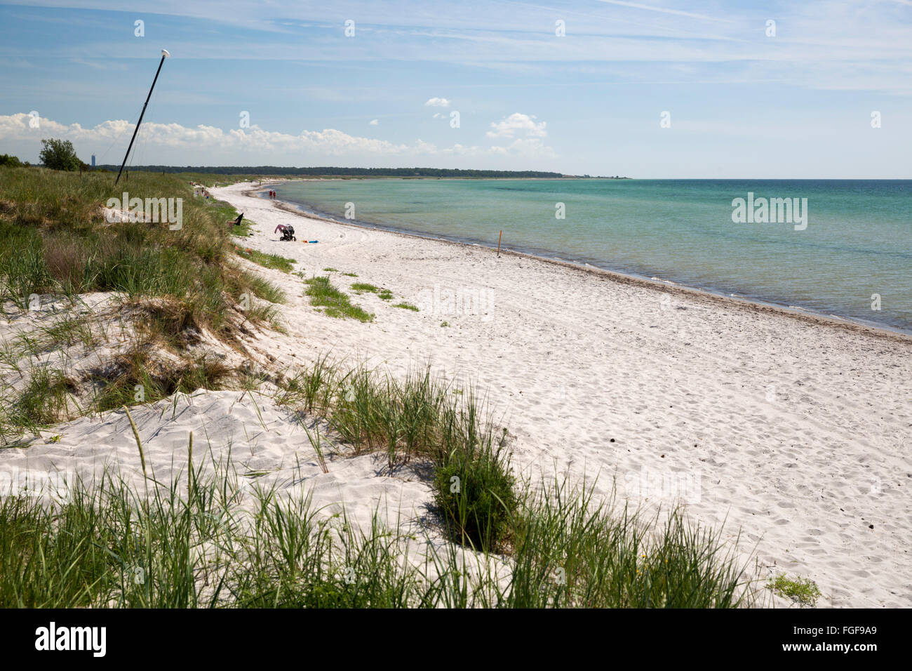 Sandy beach and sand dunes, Skanör Falsterbo, Falsterbo Peninsula ...