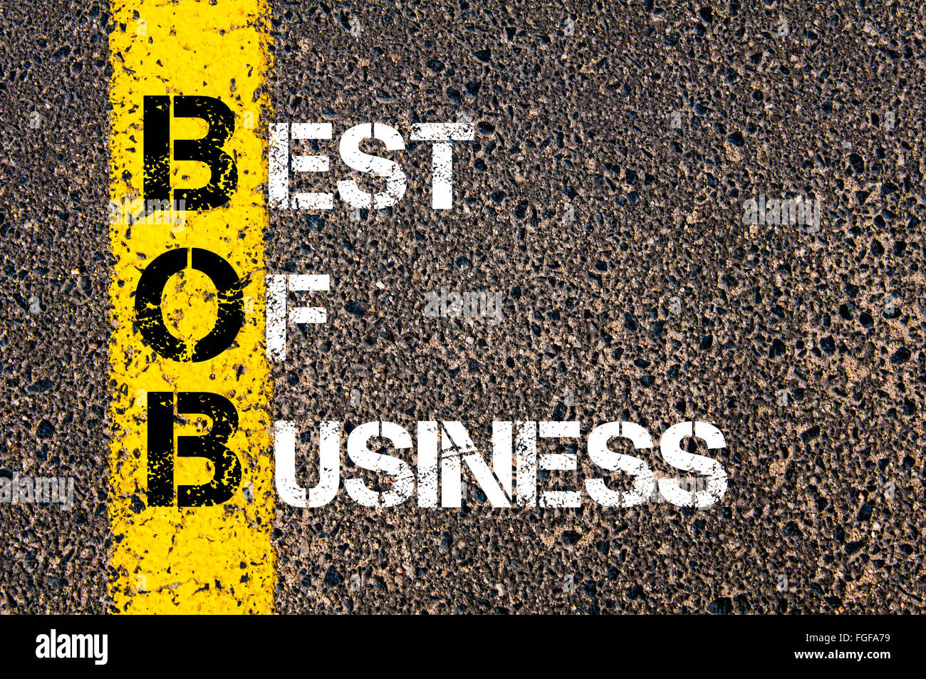 Concept image of Business Acronym BOB Best Of Business written over ...