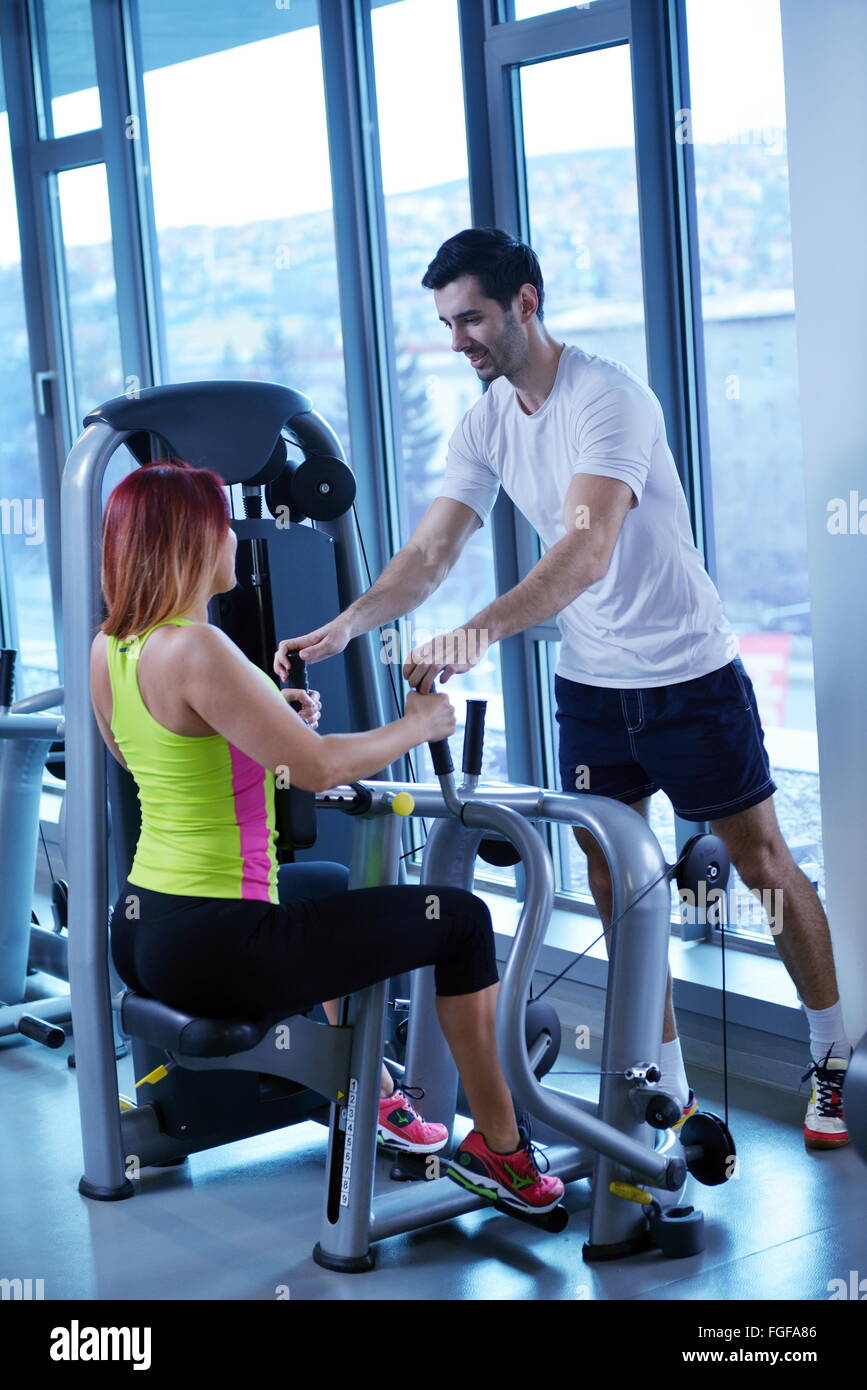 Young athletic woman trainer hi-res stock photography and images - Alamy