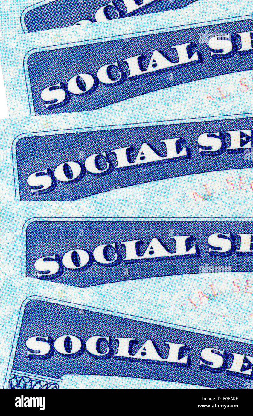 closeup of United States Social Security cards Stock Photo - Alamy