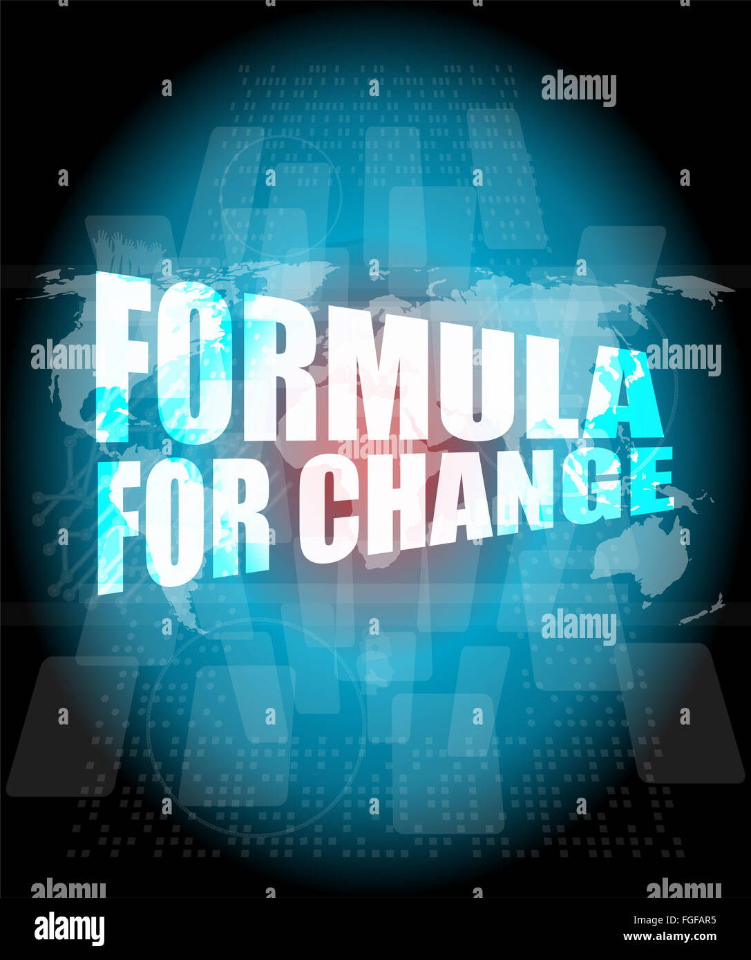 formula for change word on digital touch screen Stock Photo - Alamy