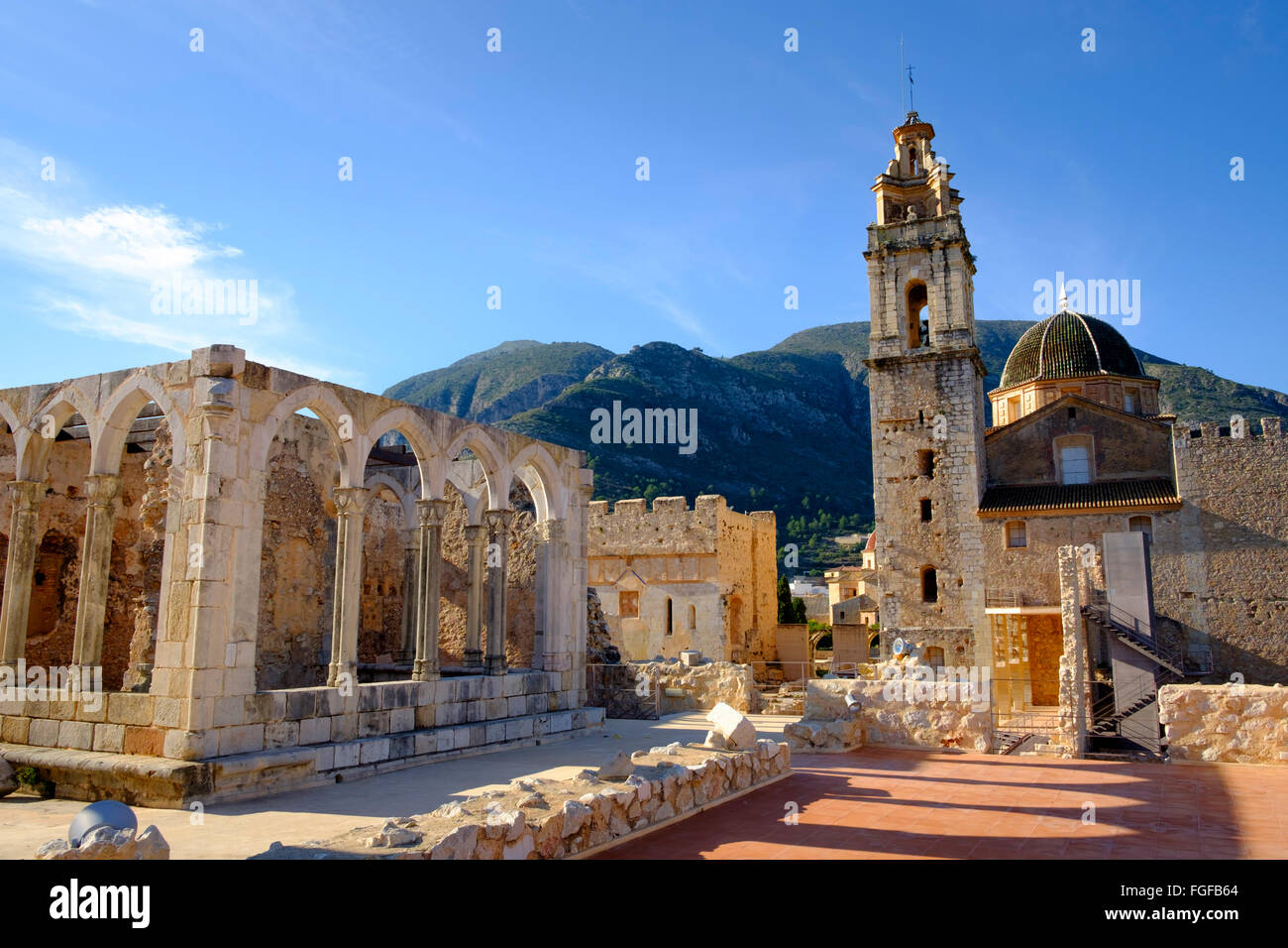 The ruins around the Cistercian Monastery of Saint Mary of Valldigna in ...