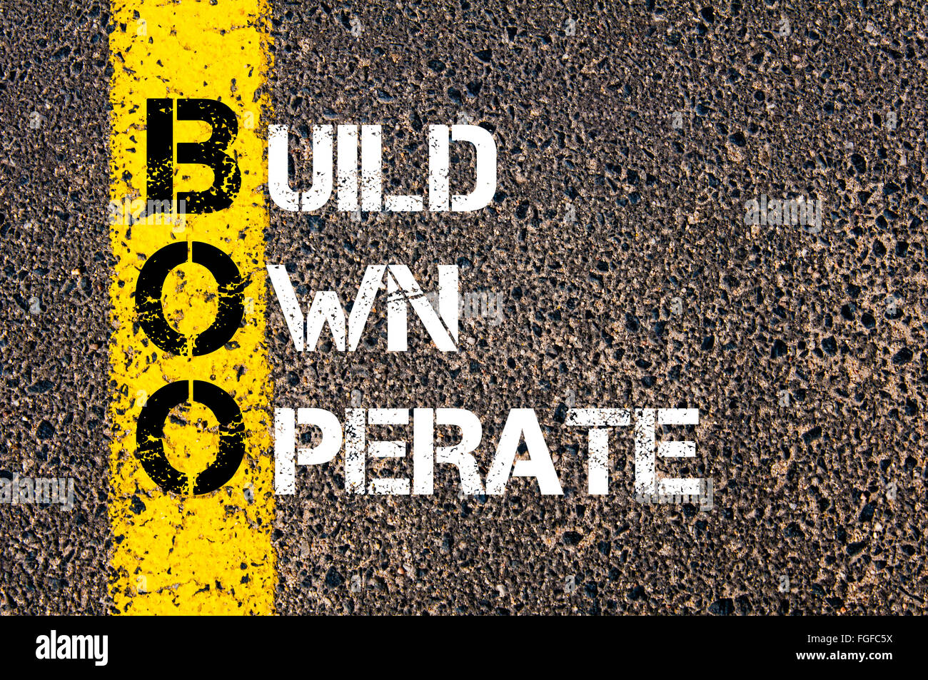 Concept image of Business Acronym BOO Build, Own, Operate written over ...