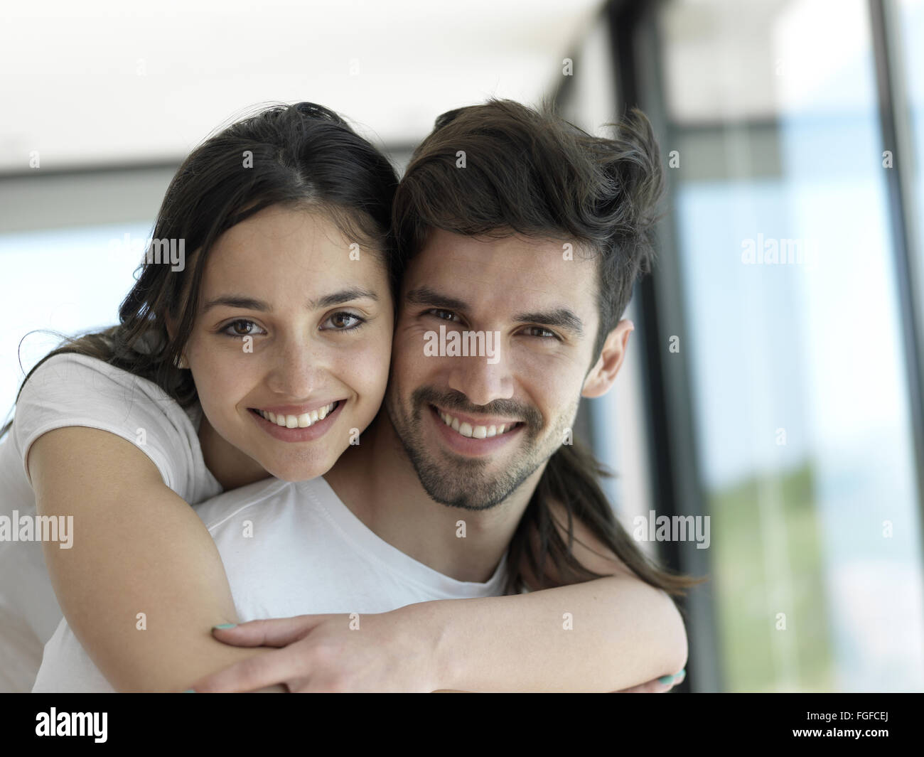relaxed young couple at home Stock Photo - Alamy